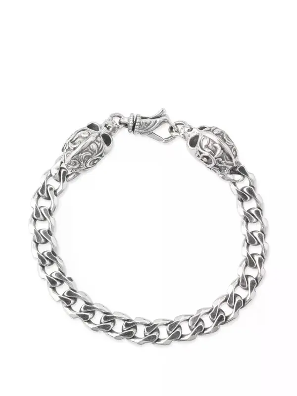 Emanuele Bicocchi Skull-detail Charm Bracelet - Silver