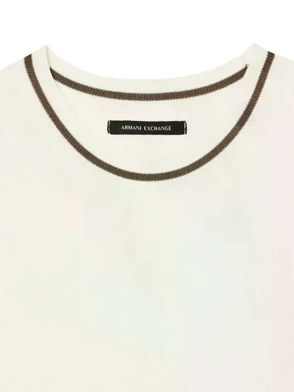 Armani Exchange Contrasting Trim Sleeveless Top