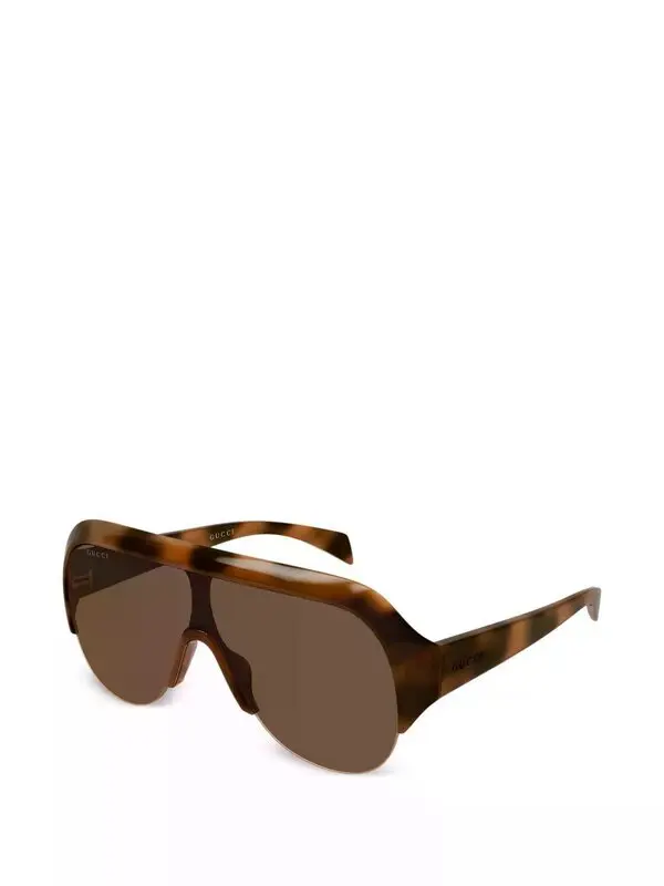 Gucci Tortoiseshell-effect Pilot Sunglasses