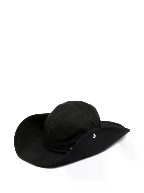 Études Studio Logo-plaque Wide-brim Hat - Black
