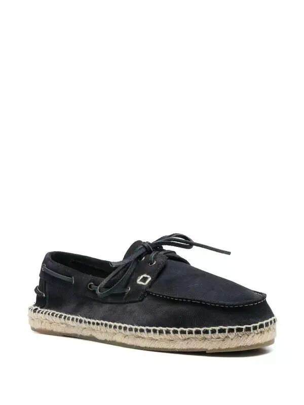 Manebí Lace-up Suede Espadrilles - Blue