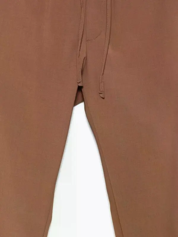 MICHAEL COAL Mc Adam Drawstring Elasticated-waist Trousers - Brown