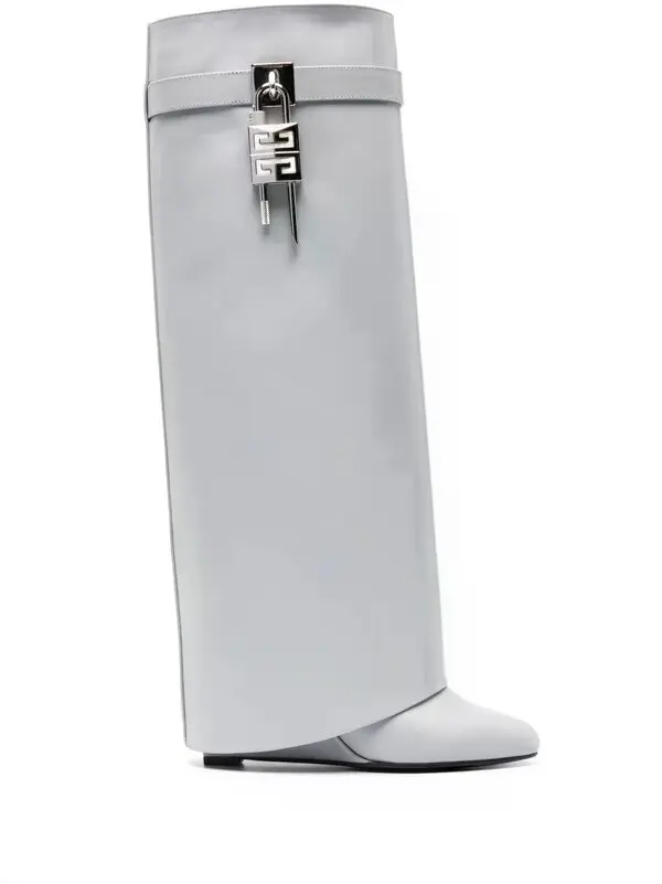 Givenchy Shark Lock 85mm Knee-high Boots - Grey