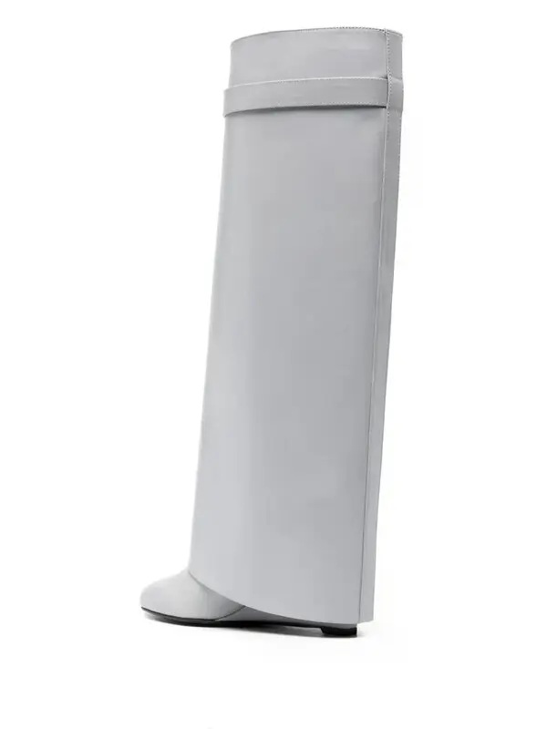 Givenchy Shark Lock 85mm Knee-high Boots - Grey