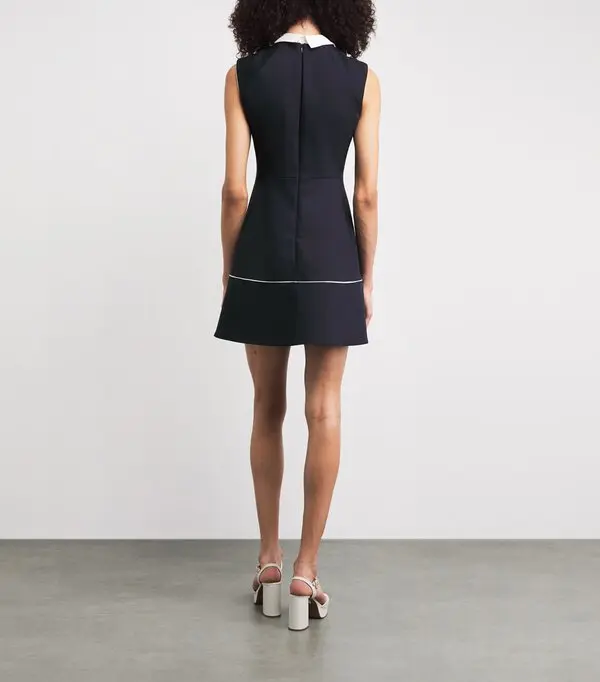 Maje Embellished Peter Pan Collar Mini Dress