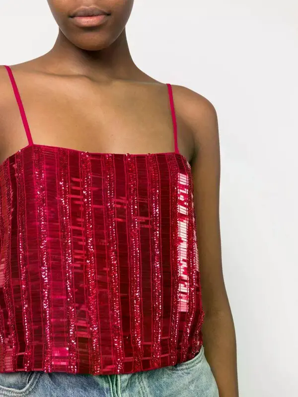 Pinko Sequinned Spaghetti Strap Top