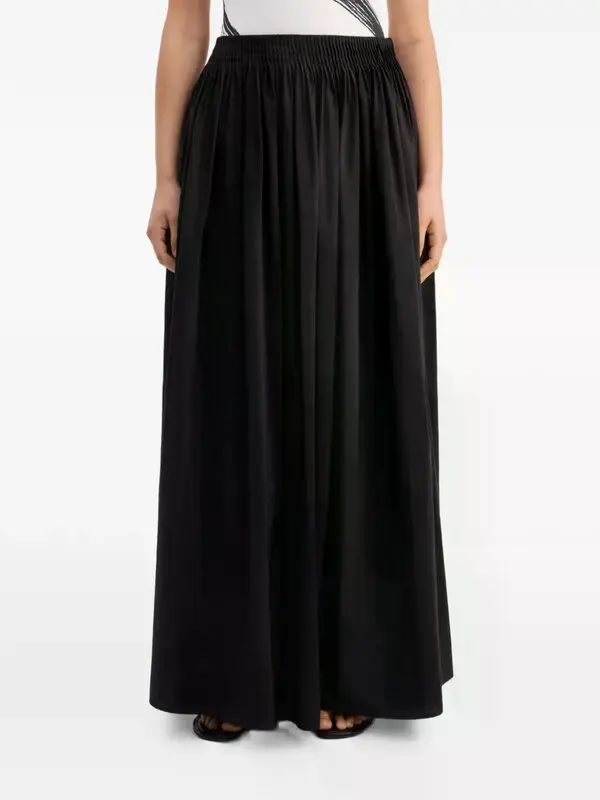 Loulou De Saison Naya Gathered Flared Midi Skirt