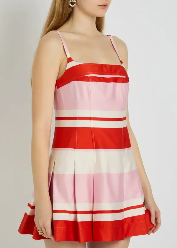 Simkhai Nelly Striped Woven Mini Dress