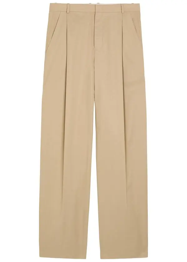 Vince Camille Wide-leg Woven Trousers - Beige
