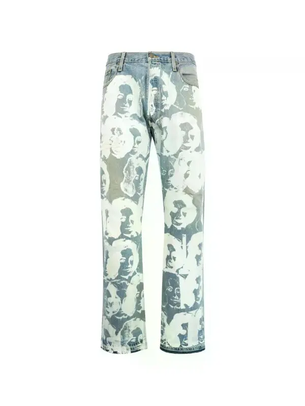 BETTER WITH AGE Bathwater Graphic-print Distressed Jeans