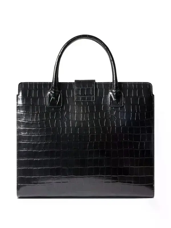 NILI LOTAN Lou Croc-effect Leather Tote Bag