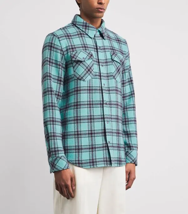 GOD'S TRUE CASHMERE Cashmere Tartan Lagoon Shirt - Green