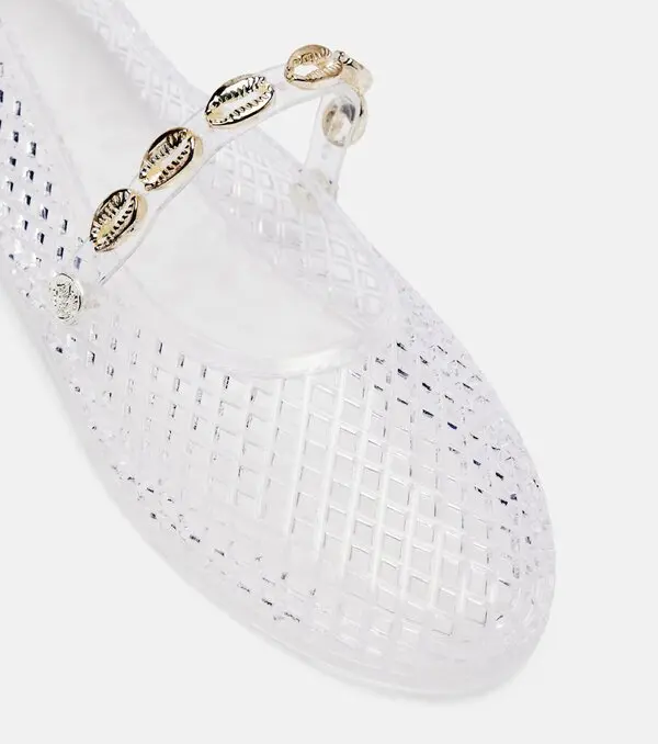 ANCIENT GREEK SANDALS Iro Embellished Ballet Flats - Transparent