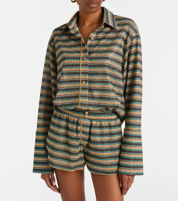 Oseree Lumiere Striped Shirt