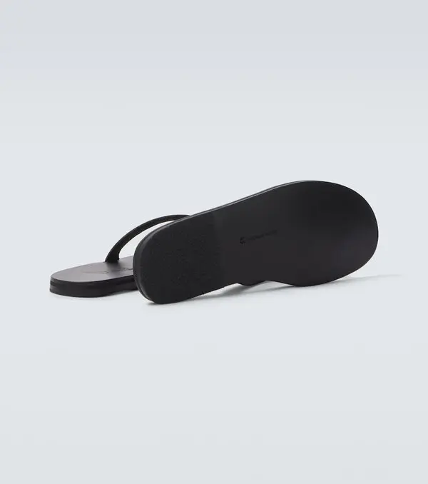 ANCIENT GREEK SANDALS Solon Leather Thong Sandals - Black