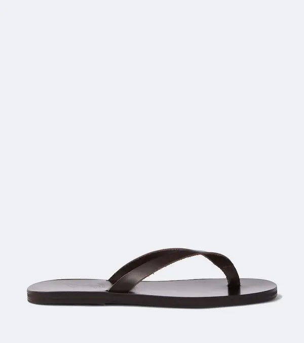 ANCIENT GREEK SANDALS Solon Leather Thong Sandals - Brown