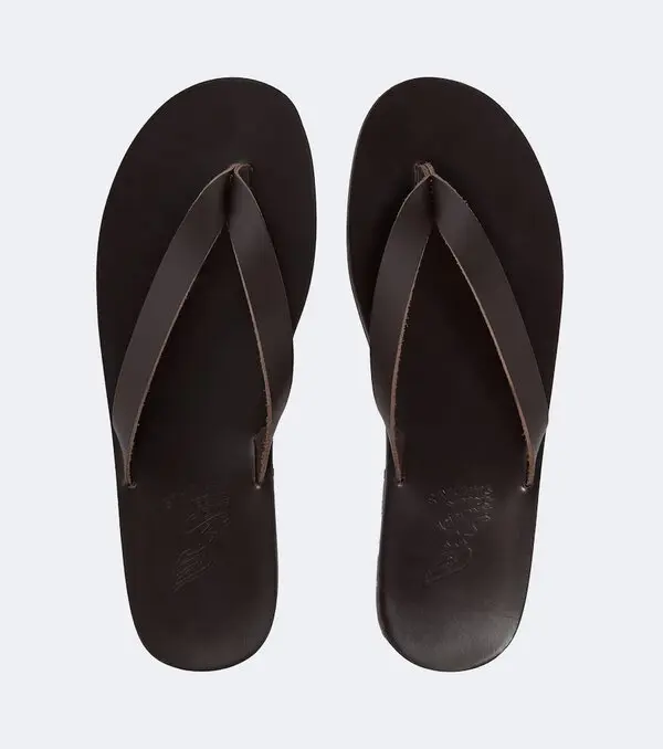 ANCIENT GREEK SANDALS Solon Leather Thong Sandals - Brown