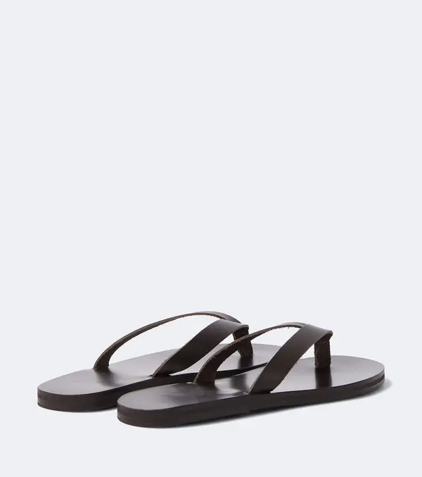 ANCIENT GREEK SANDALS Solon Leather Thong Sandals - Brown