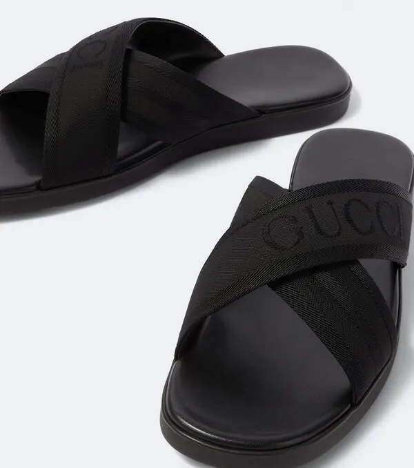 Gucci Logo Jacquard Sandals