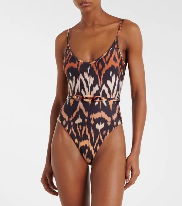 Zimmermann Aster Scoop Printed Swimsuit