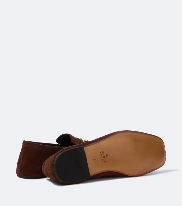 Gucci Horsebit Suede Loafers - Brown