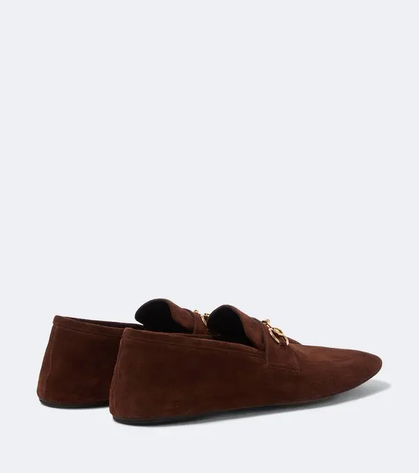 Gucci Horsebit Suede Loafers - Brown