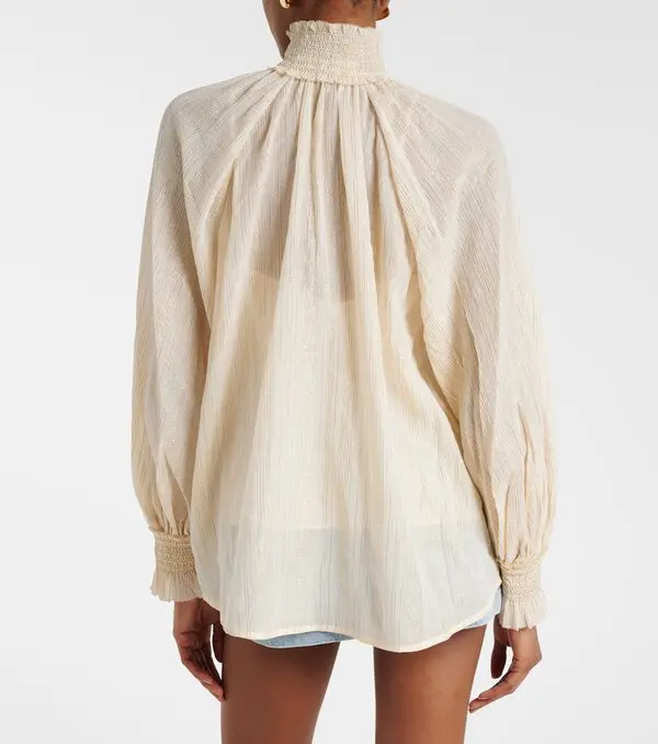 Zimmermann Aster Cotton And Silk-blend Blouse