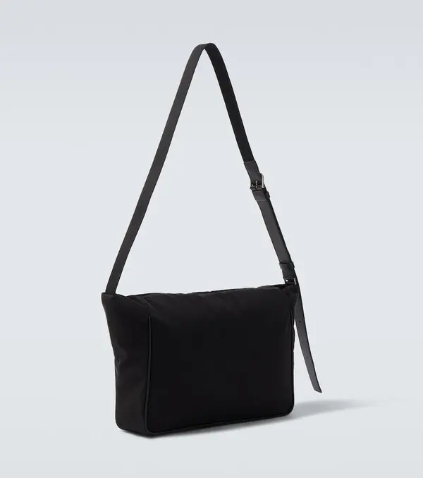 THE ROW Lloyd Leather-trimmed Shoulder Bag
