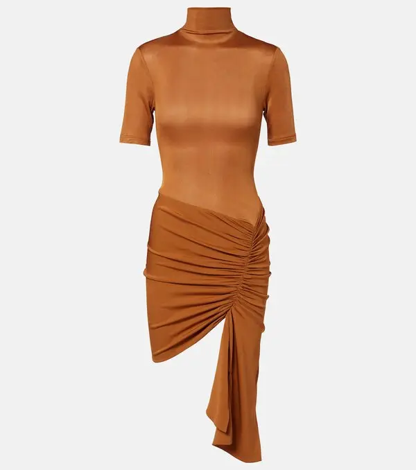 Christopher Esber Fusion Ruched Minidress