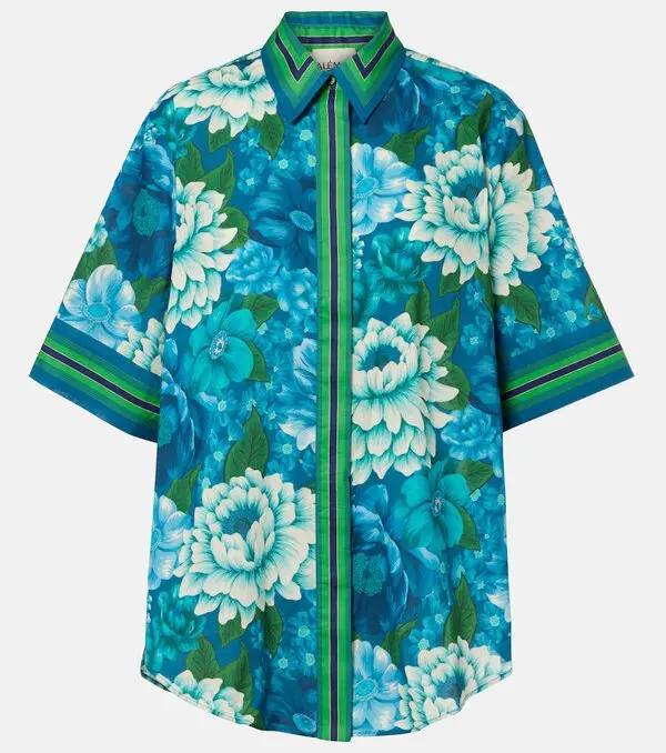 ALEMAIS Margo Oversized Printed Cotton Shirt - Multicoloured