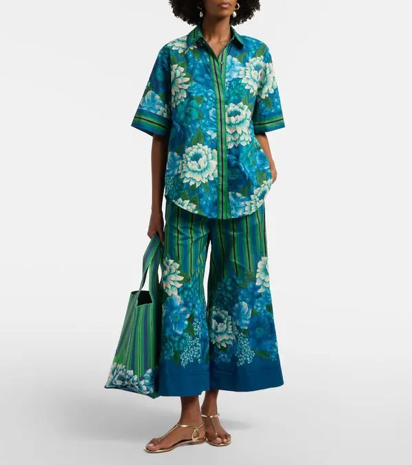 ALEMAIS Margo Oversized Printed Cotton Shirt - Multicoloured