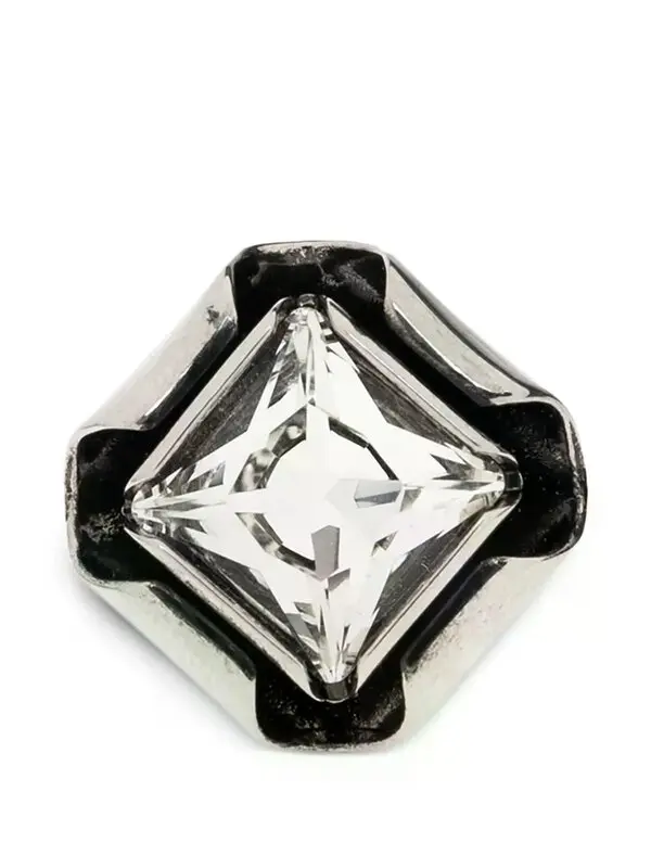 Givenchy Crystal-embellished Geometric Ring - Silver