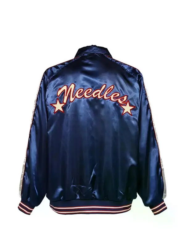 Needles Logo Patch Bomber Jacket - Blue