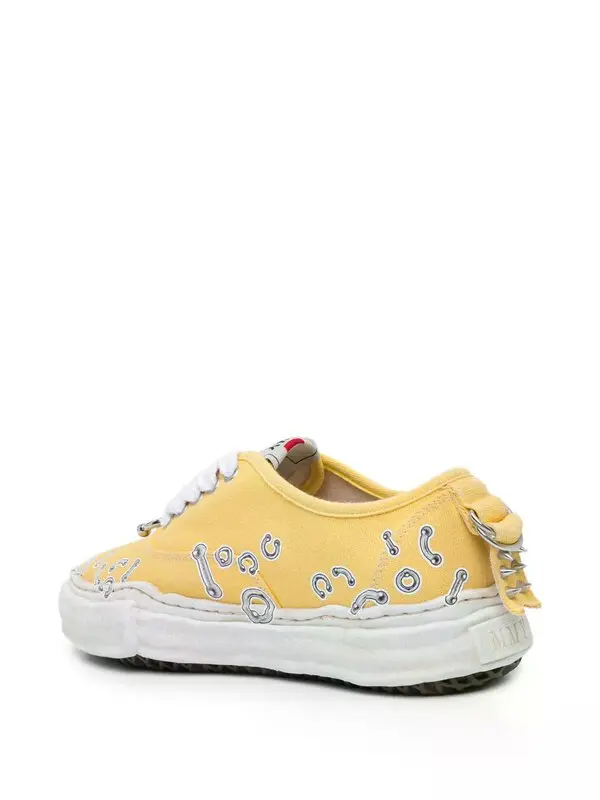 BONBOM Mmy Baker Sneakers With Silver-tone Piercing Detail - Yellow