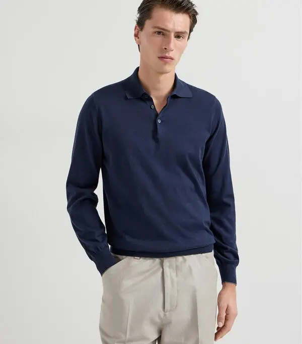 Brunello Cucinelli Cotton Polo Sweater