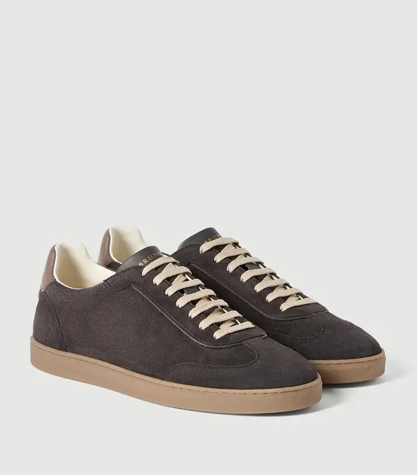 Brunello Cucinelli Suede Low-top Sneakers - Brown