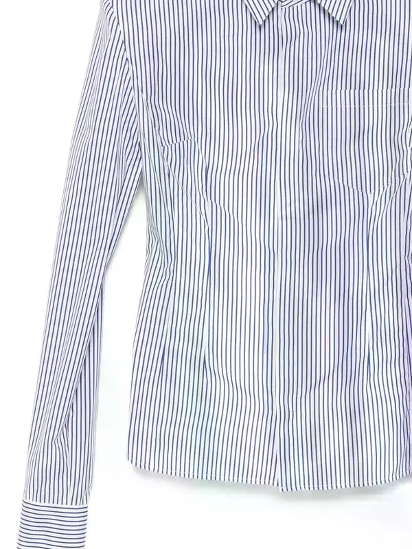 JUUN.J Striped Shoulder Pad Shirt