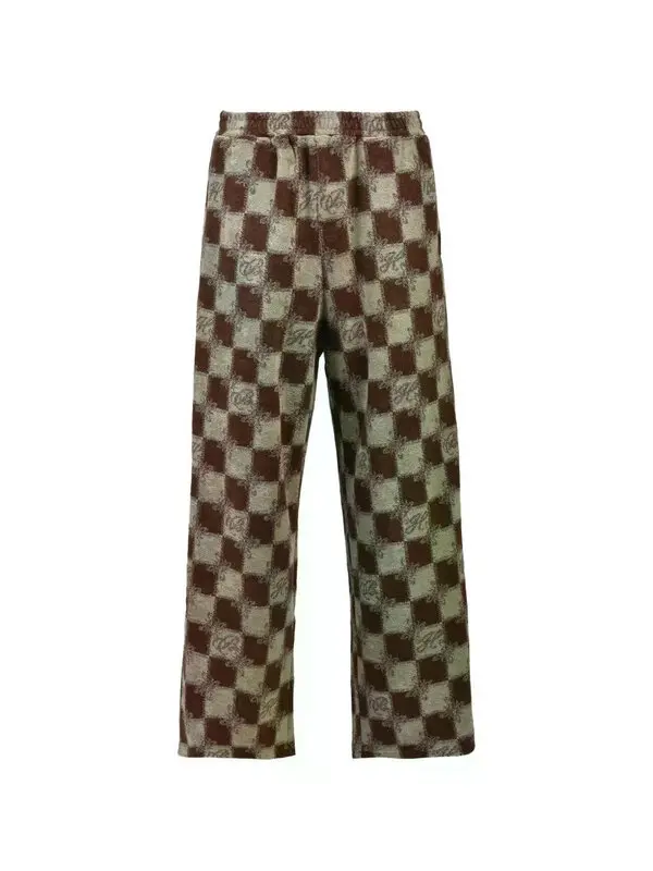 BREATH Block Checkered Trousers - Brown