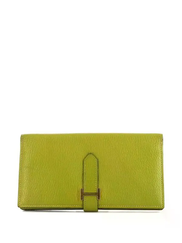 Hermès 2005 Béarn Wallet - Green