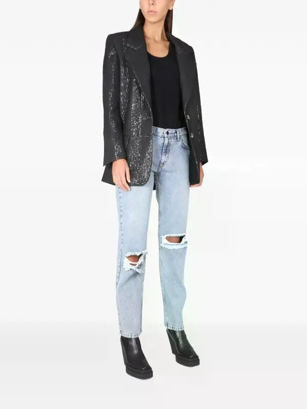 THE MANNEI Embellished Single-breasted Coat