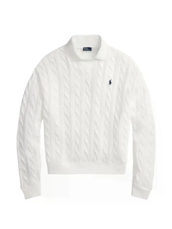 Polo Ralph Lauren Cable Knit Polo Collar Sweater