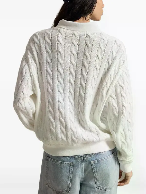 Polo Ralph Lauren Cable Knit Polo Collar Sweater