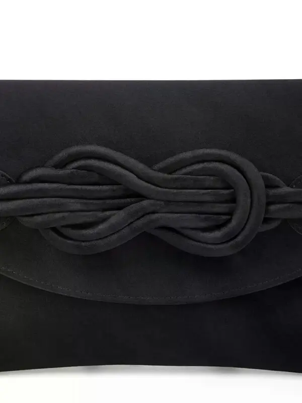 Shanghai Tang Tang Knot Clutch Bag - Black