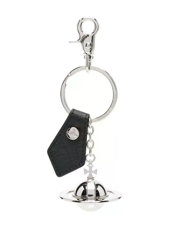 VIVIENNE WESTWOOD Orb-plaque Charm Keyring - Black