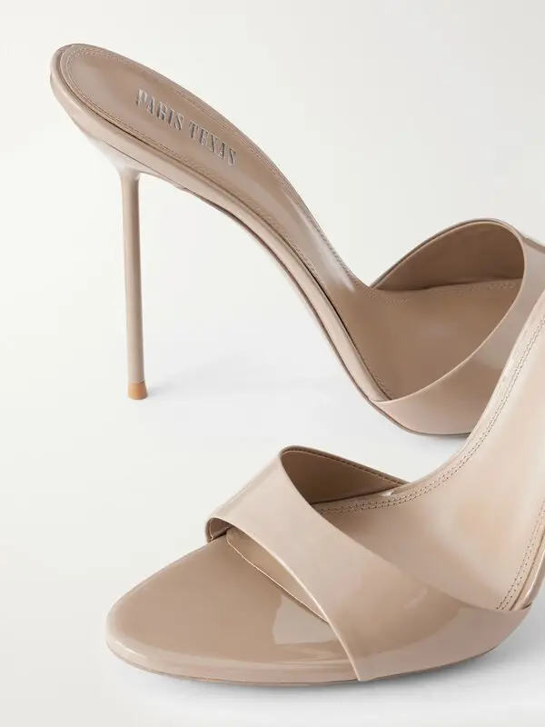 Paris Texas Lidia 105 Patent Leather Mules - Brown