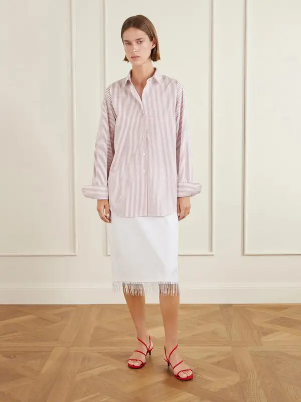 RÓHE Striped Cotton-poplin Shirt