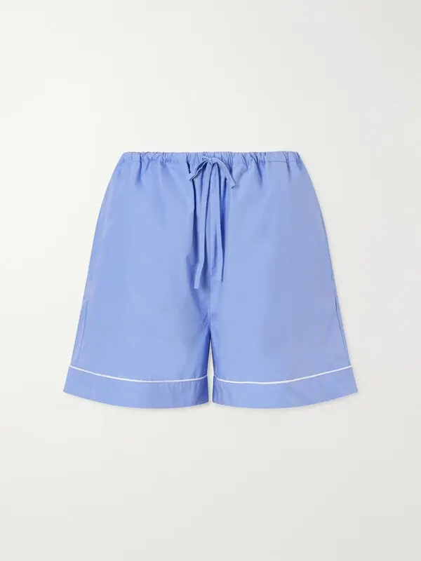 RÓHE Cotton-poplin Shorts - Blue