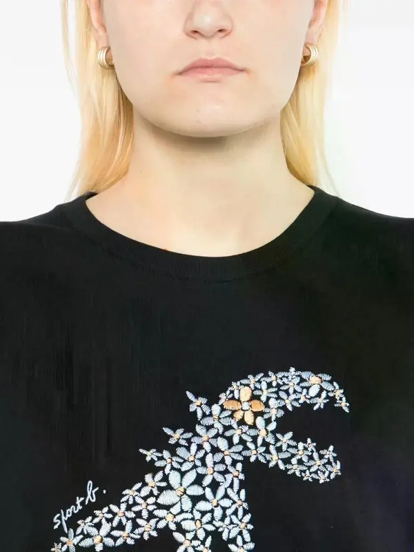 AGNES B. Floral Motif T-shirt