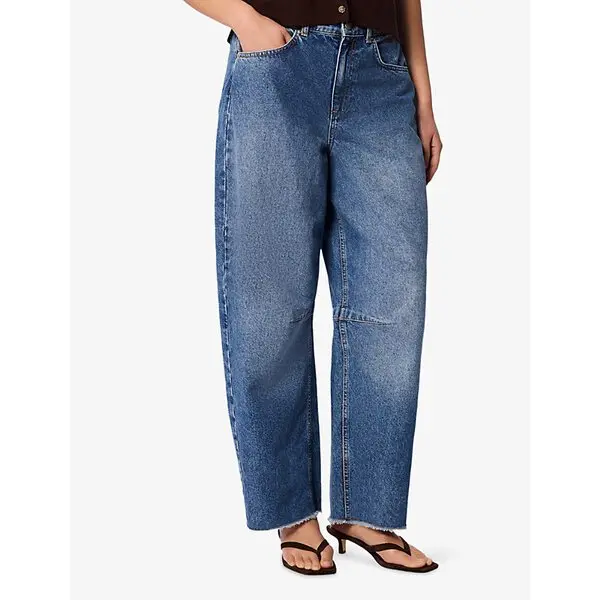 Whistles Authentic Raw-hem Barrel Jeans