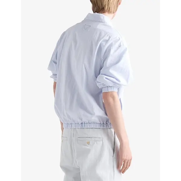 Prada Boxy-fit Chambray Cotton Blouson Jacket